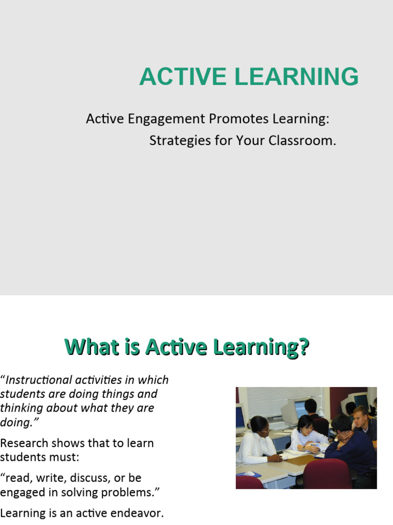 Active Learning | PDF | Learning | Knowledge