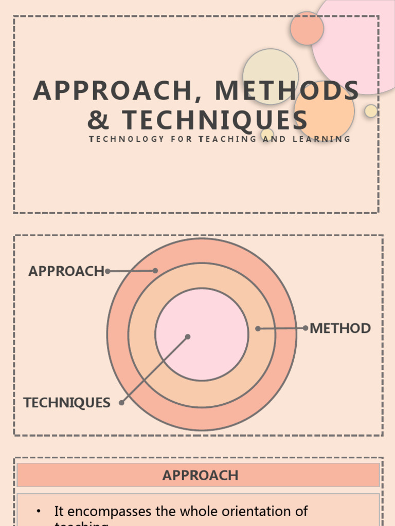 Approaches, Methods, Techniques Strategies | PDF | Teachers | Learning