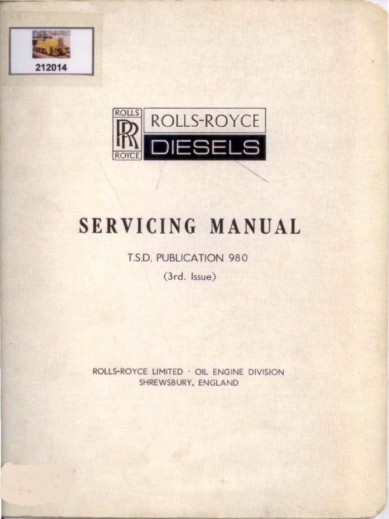 Rolls Royce Manual | PDF | Piston | Machines