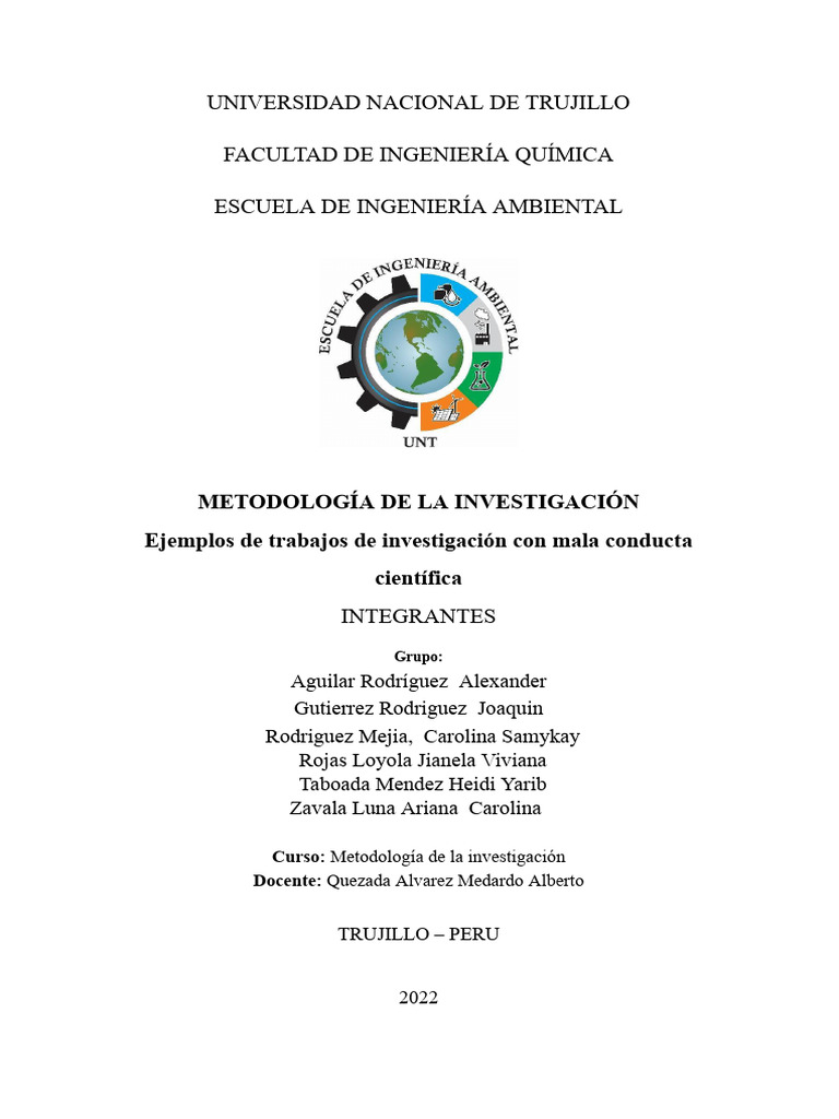 Ejemplos de mala conducta científica | PDF | Institutos Nacionales de ...