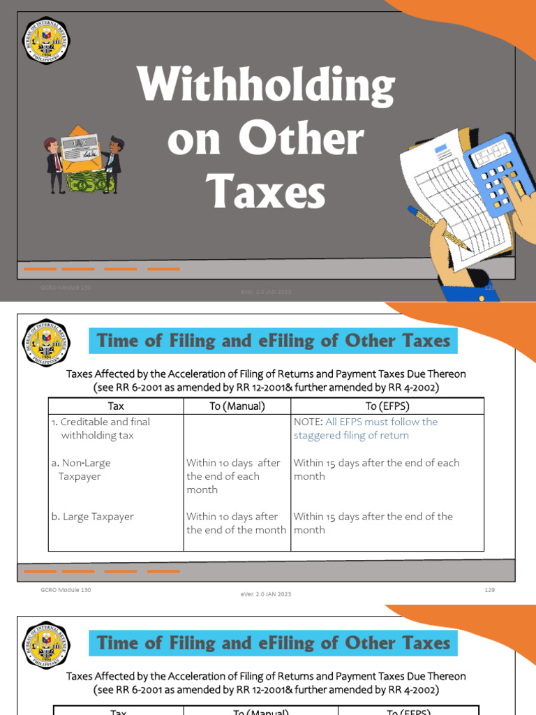 Withholding On Other Taxes | PDF | Income Tax In The United States ...