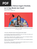 Kumpulan Materi Belajar Bahasa Inggris Otodidak Untuk Pemula | PDF