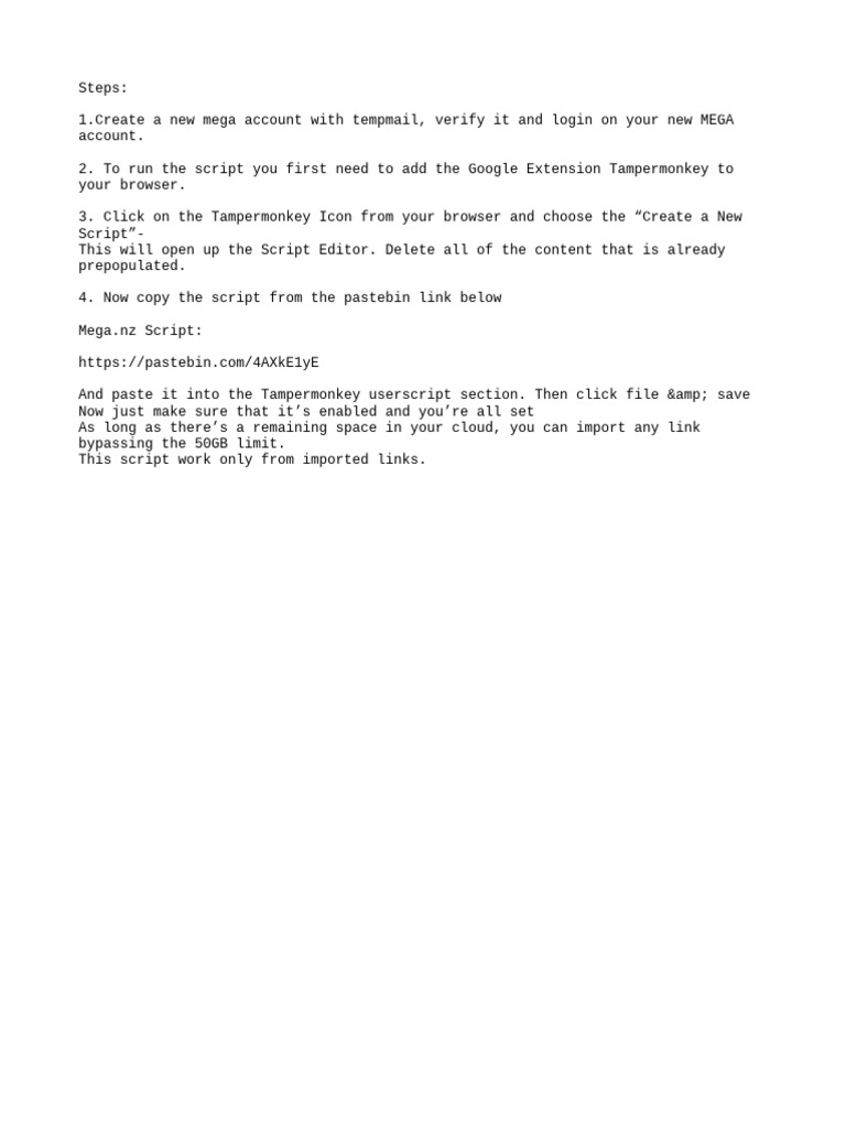 Bypass Mega 50gb Import Limit | PDF