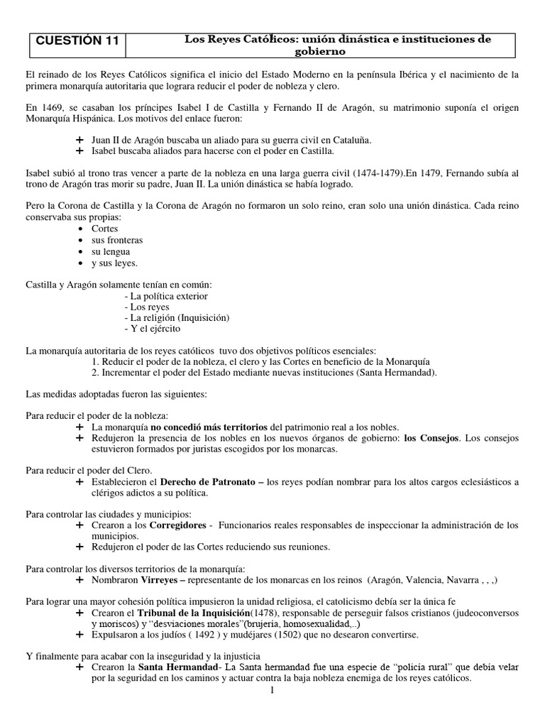 3.1.unión Dinástica e Instituciones RRCC | PDF | Nobleza | Europa