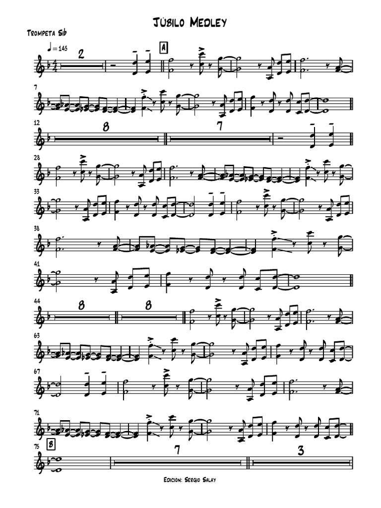 Júbilo Medley - Trompeta Sib | PDF