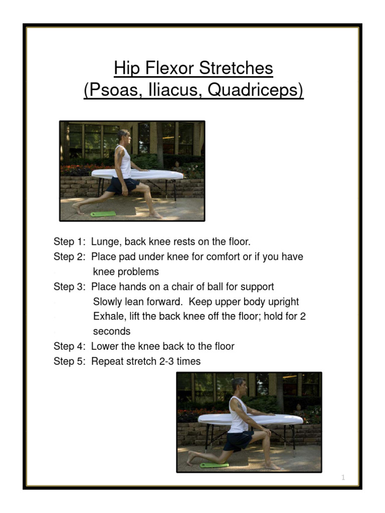 Effective Hip Flexor Stretching Guide | PDF | Anatomical Terms Of ...
