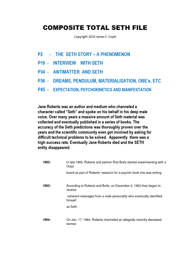 Seth Material - James Coyle | PDF | Physics | Quantum Mechanics