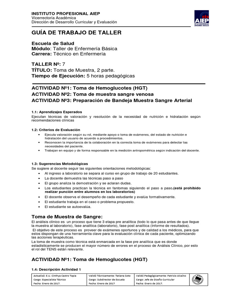 Guía 07 | PDF | Laboratorios | Evaluación