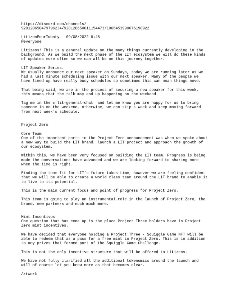 LIT Project Zero Announcements | PDF | Computers