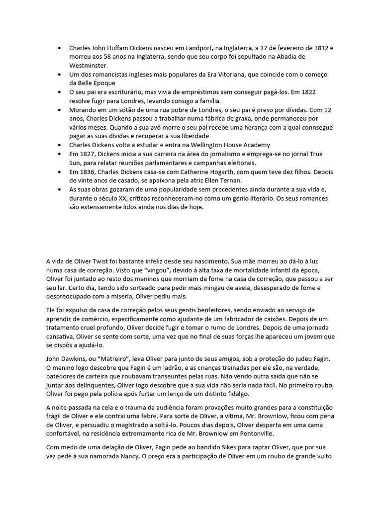 Oliver Twist - Charles Dickens | PDF