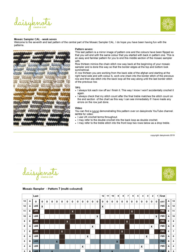 Mosaic Sampler Pattern 7final Revised | PDF