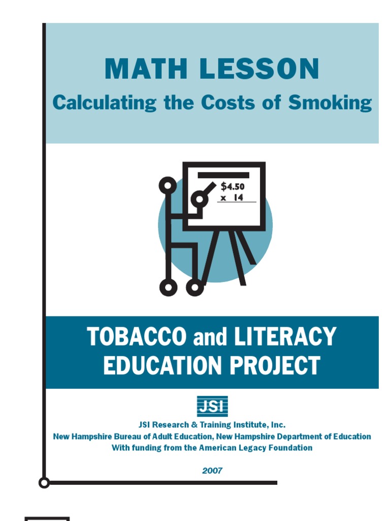Math Lesson: Tobacco and Literacy Education Project | PDF | Tobacco ...
