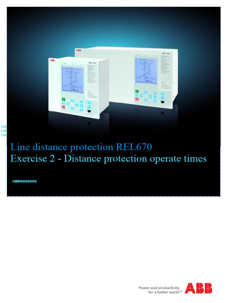 03 SEP671 REL670 Exercise 2 Distance Protection Operate Times | PDF ...