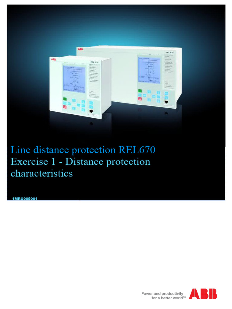 02 SEP671 REL670 Exercise 1 Distance Protection Characteristics | PDF ...