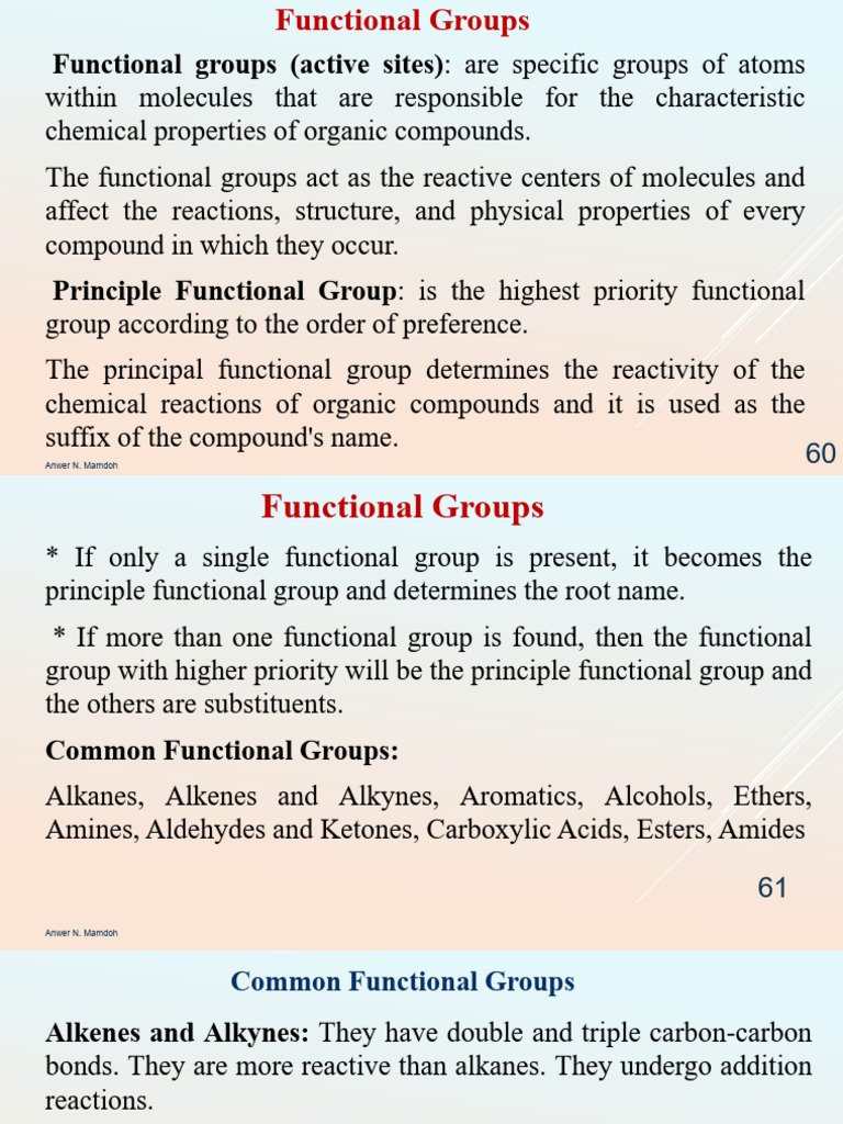 5th Lecture Organic | PDF | Functional Group | Amine