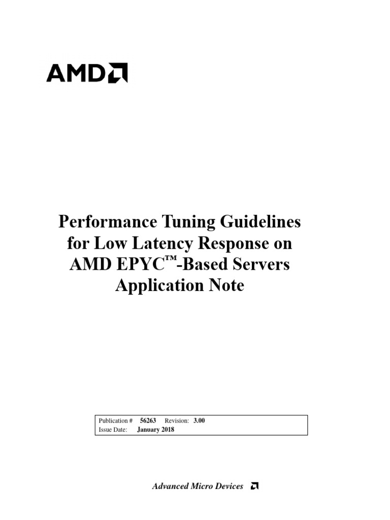 Performance Tuning Guidelinesfor Low Latency Response | PDF | Operating ...