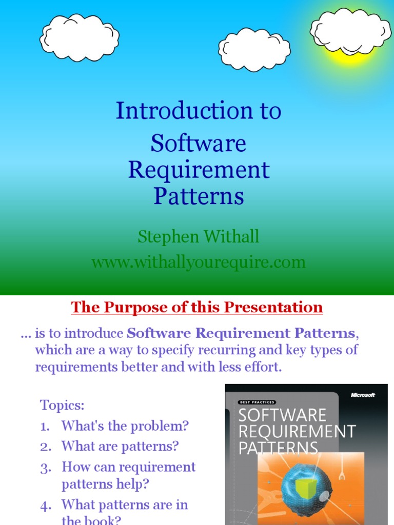 Introduction To Software Requirement Patterns: Stephen Withall | PDF ...