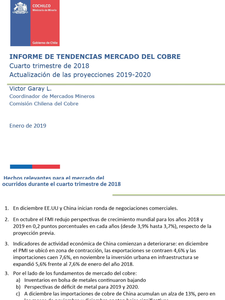 Informe Tendencias 2018 Cobre Chile | PDF | Economias