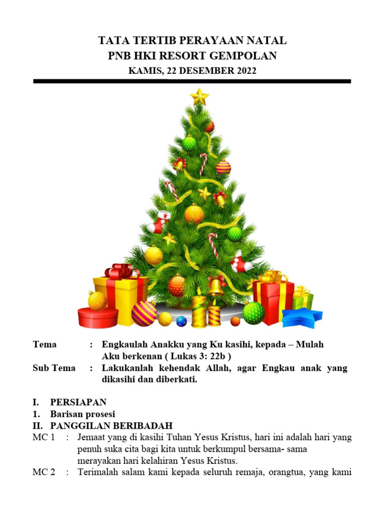 Tata Tertib Perayaan Natal HKBP | PDF | Agama & Spiritualitas