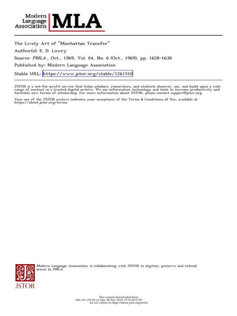 The Lively Art of Manhattan Transfer | PDF | Reality | Senses