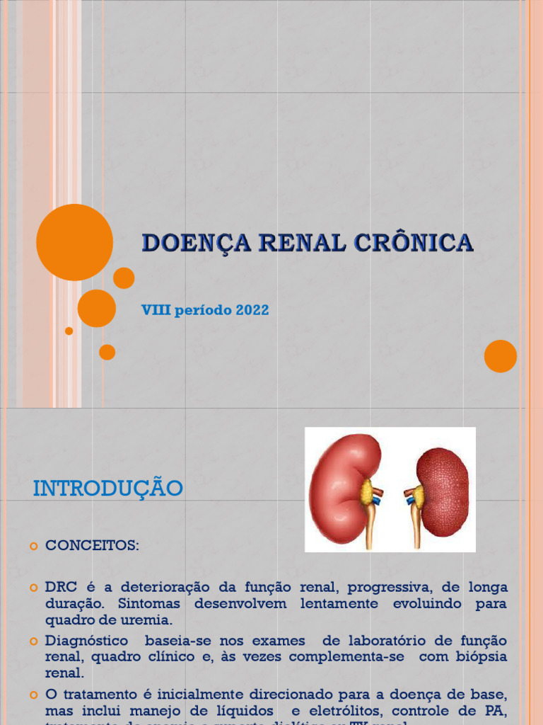 Doenã - A Renal Crã - Nica | PDF | Doença renal crônica | Remédio
