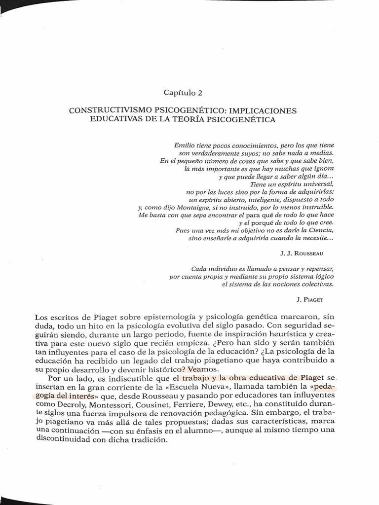 Capítulo 2. Constructivismo Psicogenetico | PDF