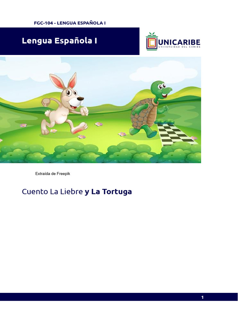 Unidad 2. Recurso 3. Cuento La Liebre y La Tortuga | PDF | Libros para ...