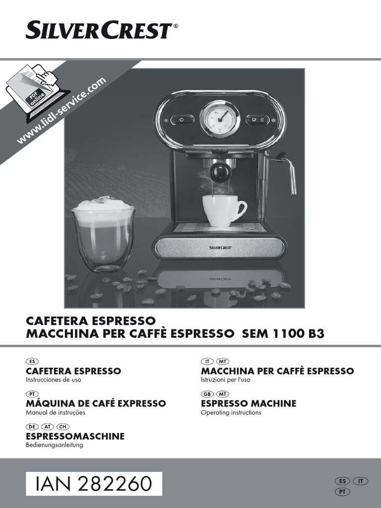 Manual Instrucciones Cafetera Expresso 282260 ES | PDF | Residuos | café