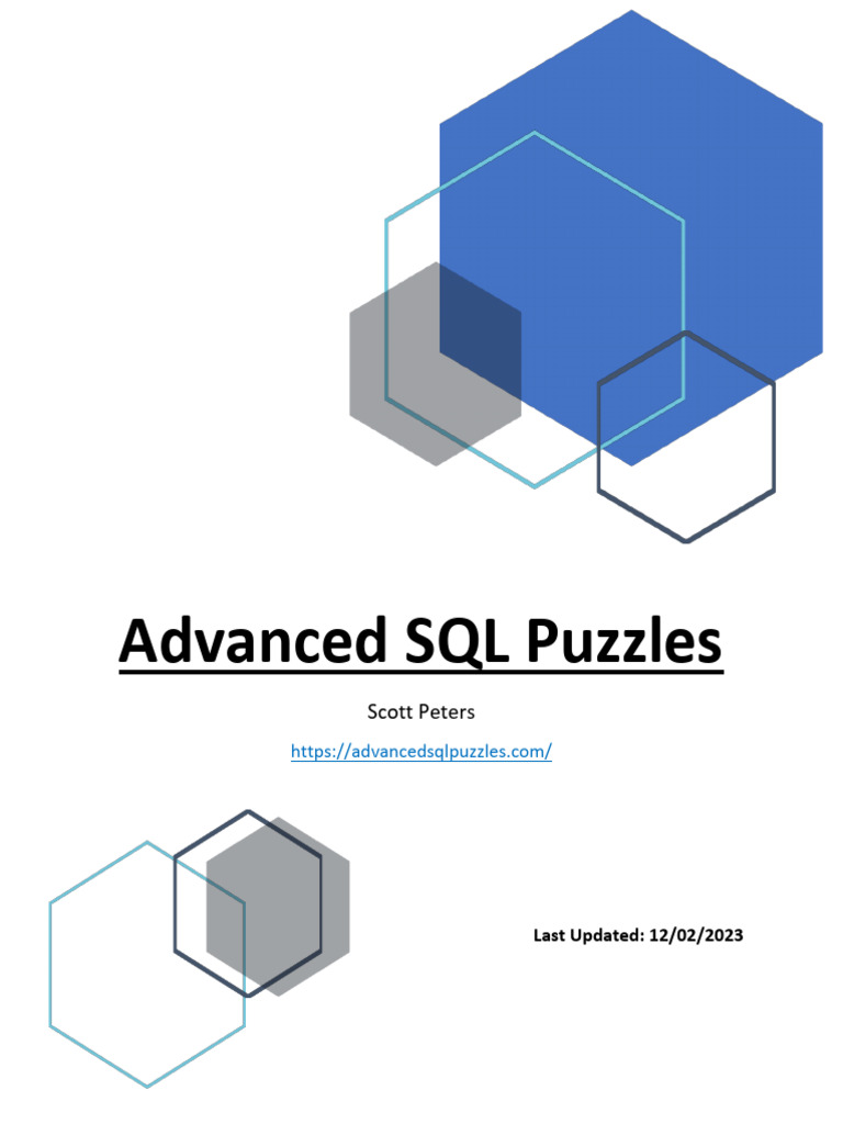 Advanced SQL Puzzles | PDF | Software Engineering | Data Management