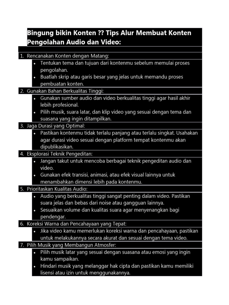 Contoh Naskah Konten | PDF