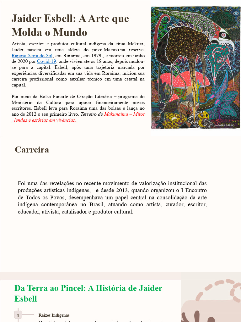 Jaider Esbell A Arte Que Molda o Mundo | PDF