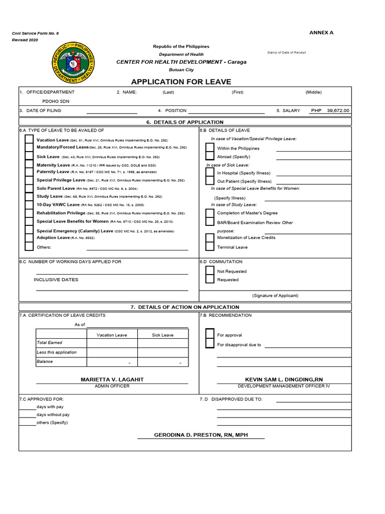 Leave Form | PDF | Parental Leave | Sick Leave