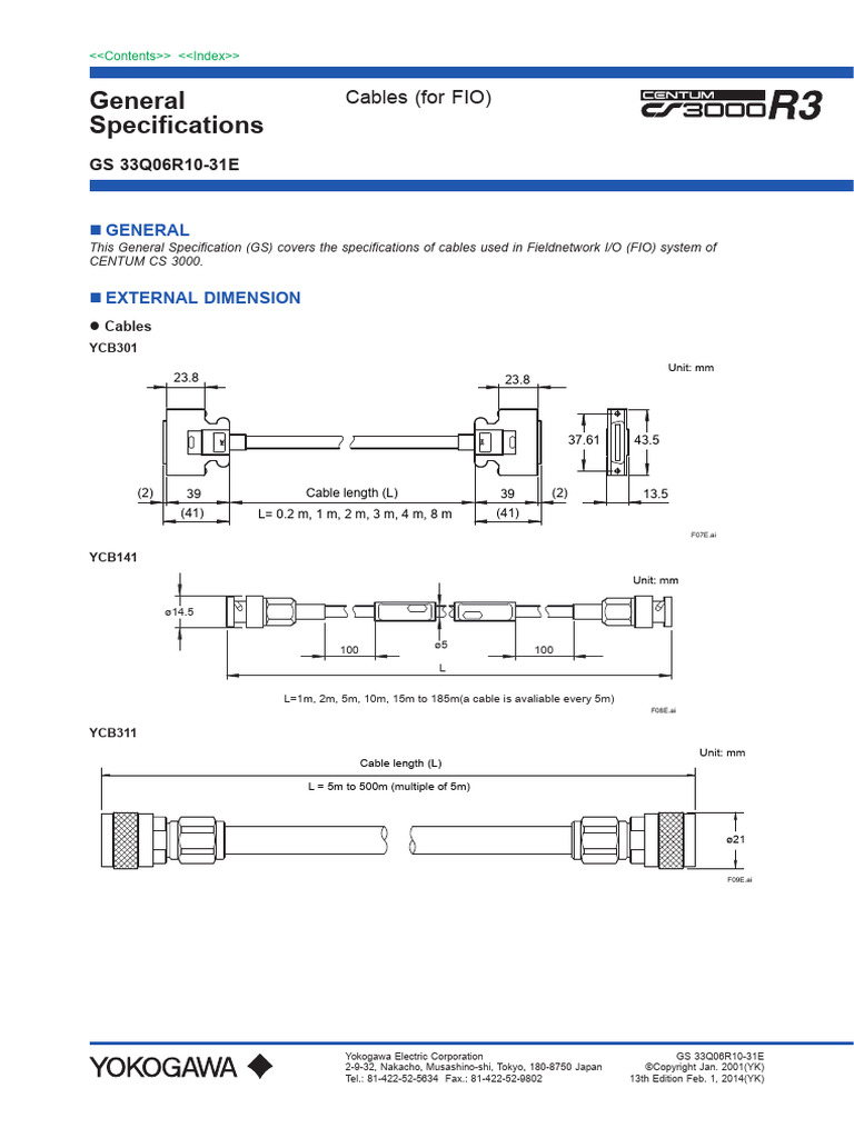 Datasheet - Mục IIII.8 HỆ THỐNG ĐIỀU KHIỂN DCS, PLC 2.hãng Yokogawa ...