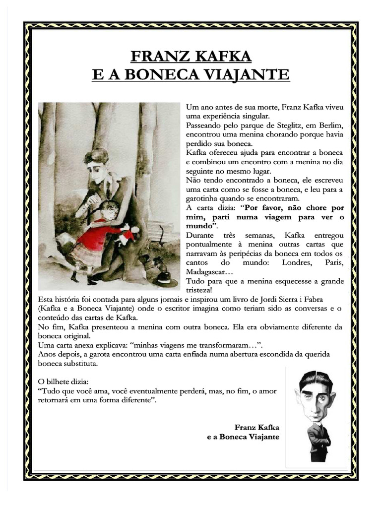 Franz Kafka e A Boneca Viajante | PDF | Franz Kafka