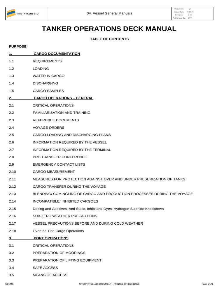 Tanker Operations Guide | PDF | Oil Tanker | Ships