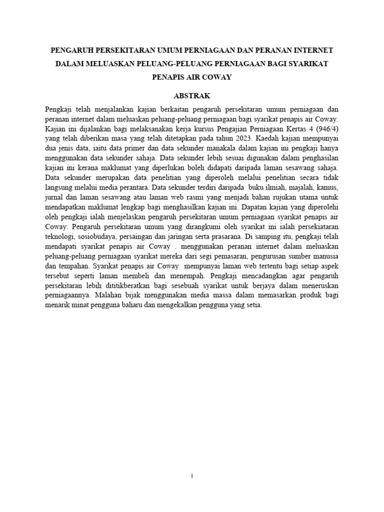 Abstrak Dan Isi Kandungan | PDF