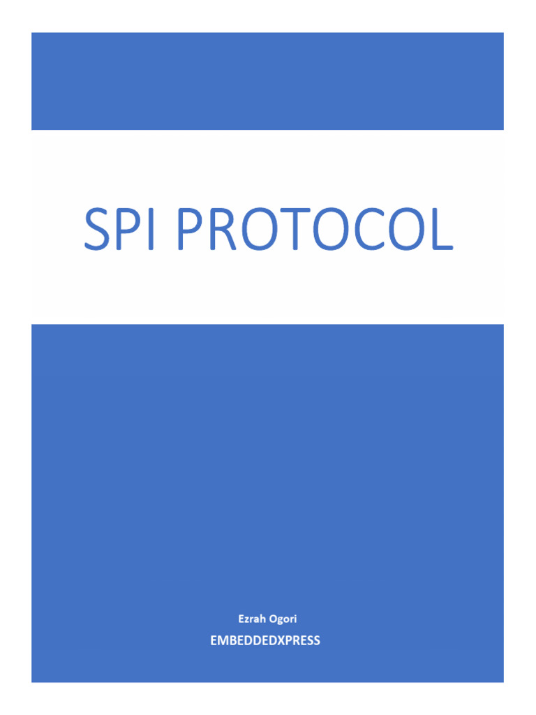 Spi Protocol For Communication Pdf Computing Physical Layer Protocols