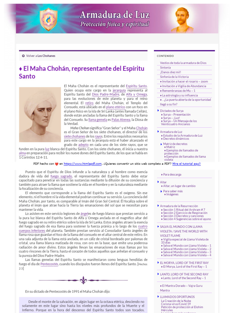 WWW - Armaduradeluz - Com - Maestros Ascendidos - Los Chohanes - El ...