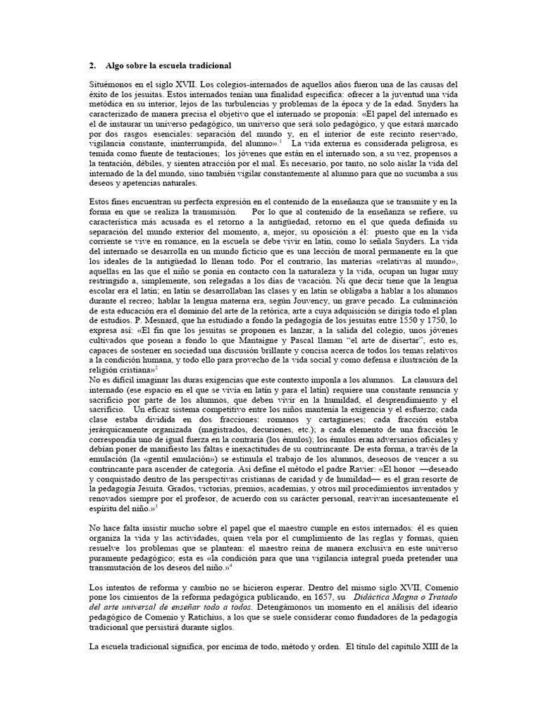 Algo sobre la escuela tradicional | PDF | Internado | Pedagogía