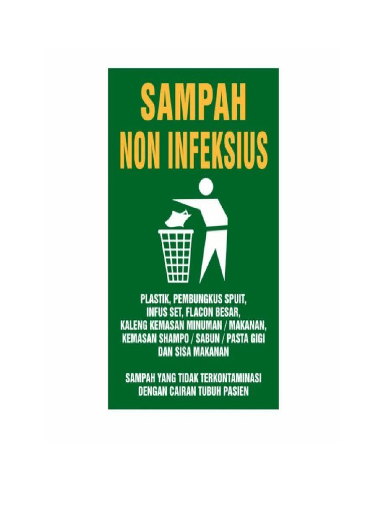 Stiker Sampah Non Infeksius | PDF