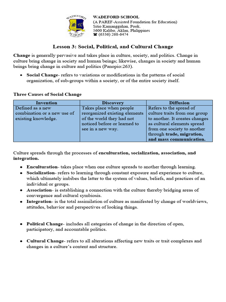 Lesson 3 UCSP | PDF | Socialization | Society
