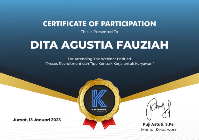 Sertifikat Admin HR | PDF