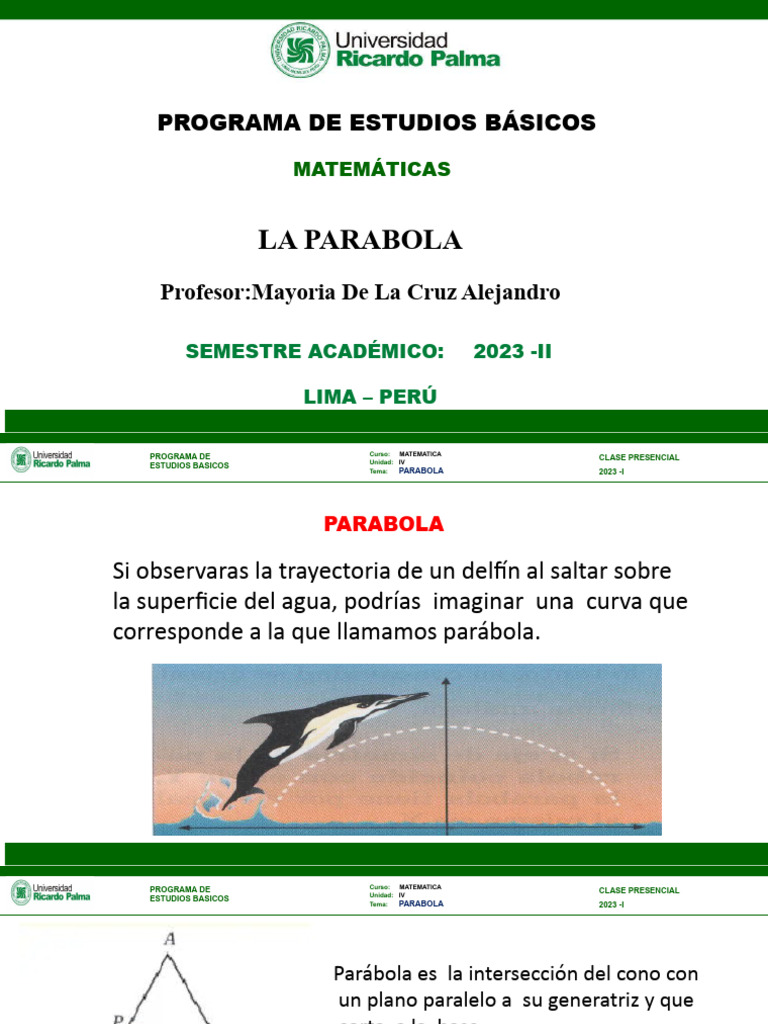 Parábola: Definición y Ecuaciones | PDF | Geometria clasica | Geometría ...