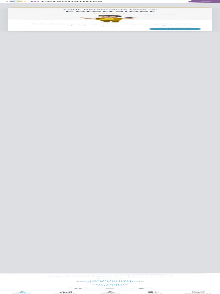 Introduction Entertainer (ESFP Personality) 16Personalities | PDF ...