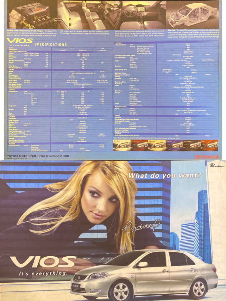 Toyota Vios 2003 Brochure (PH) | PDF