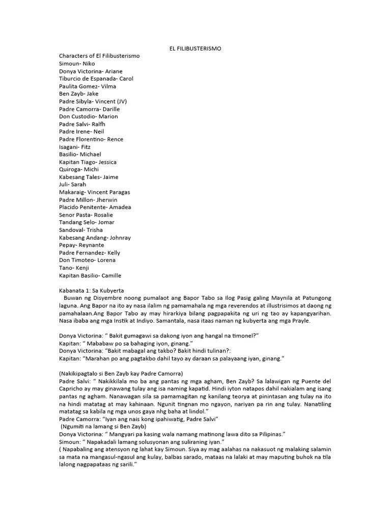 Final Script El Fili | PDF