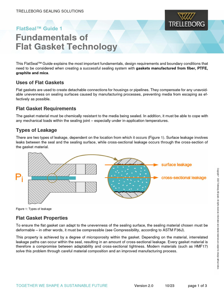 FlatSeal Guide 01 Fundamentals of Flat Gasket Technology - en | PDF | Industrial Processes ...
