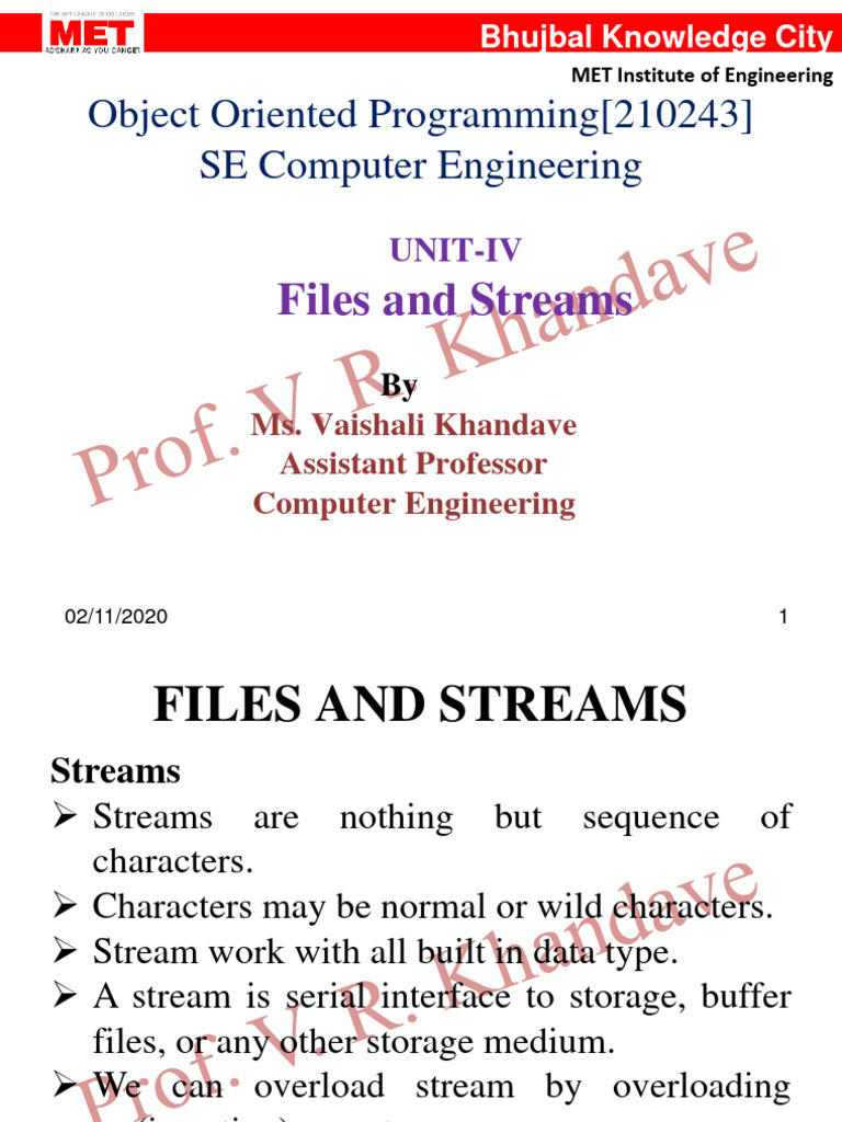 Unit 4 | PDF | Input/Output | Computer File