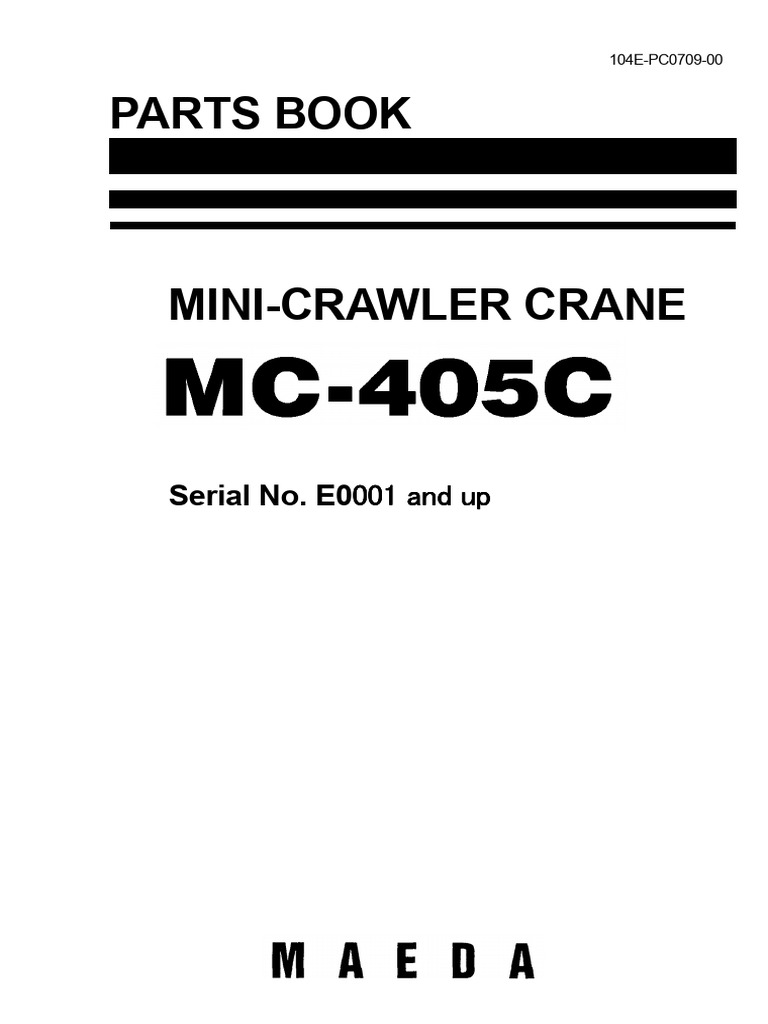 MC-405C Mini-Crawler Crane Parts Guide | PDF | Engines | Throttle