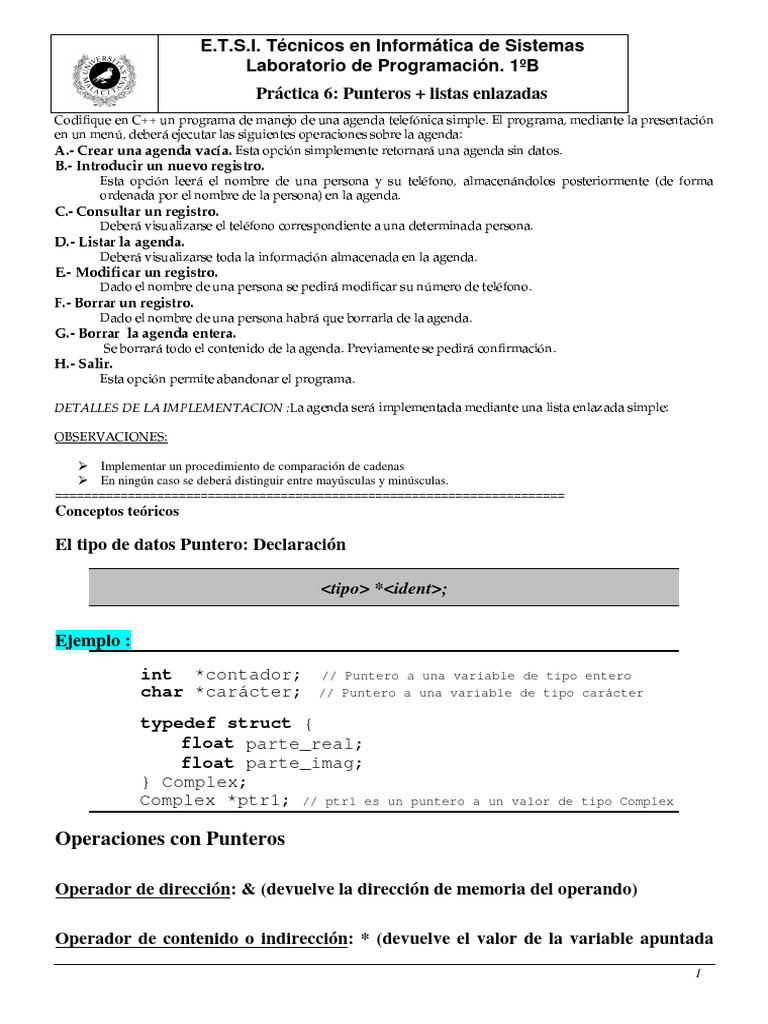 Practica 6 | PDF | Puntero (Programación de computadora) | Datos